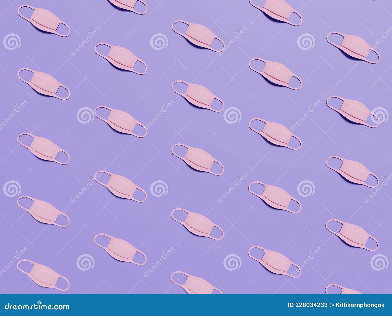 3D Render of Face Mask Pattern Background. Minimal Style Stock ...