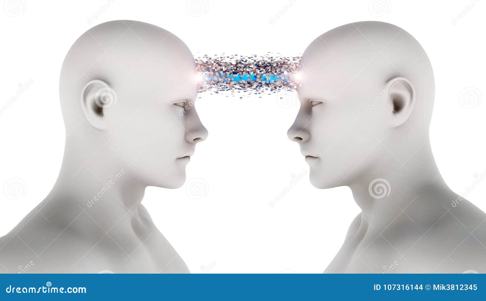 Face To Face Transmitting Information Stock Illustration - Illustration ...