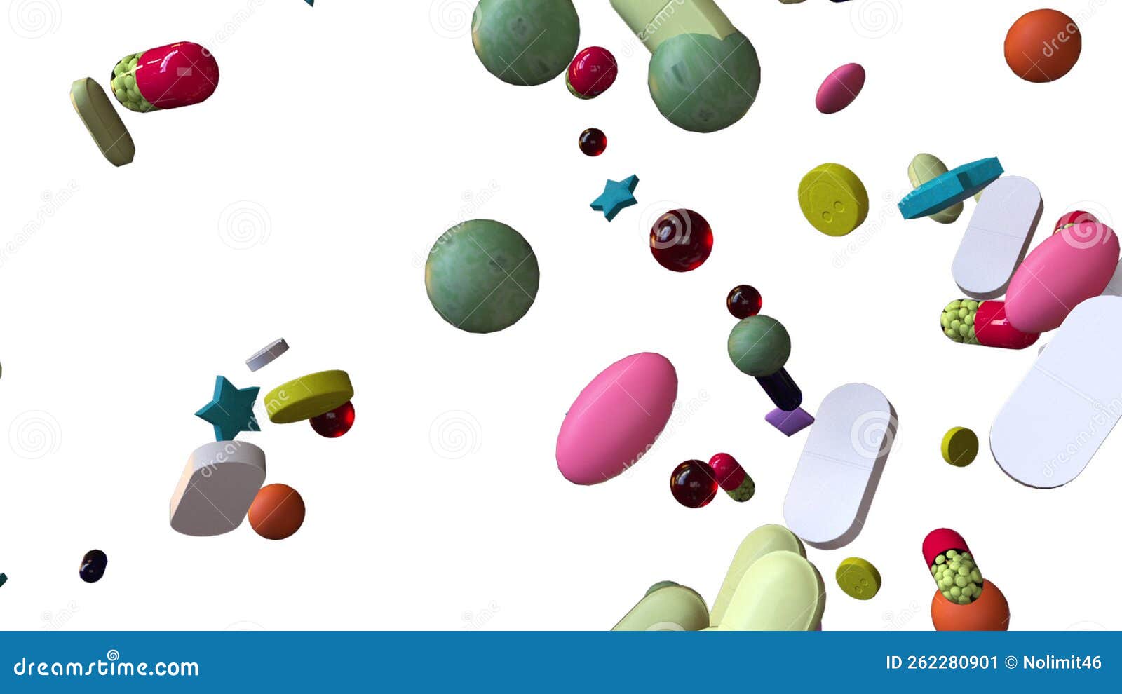3d render falling pills stock illustration. Illustration of narcotic ...