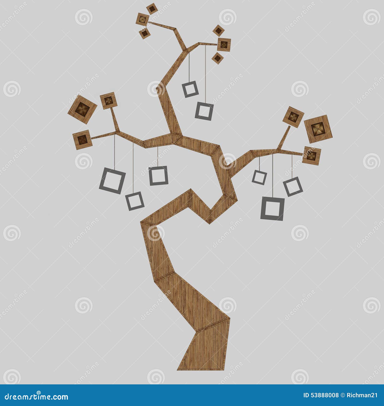 3D render of a family tree stock illustration. Illustration of parent ...
