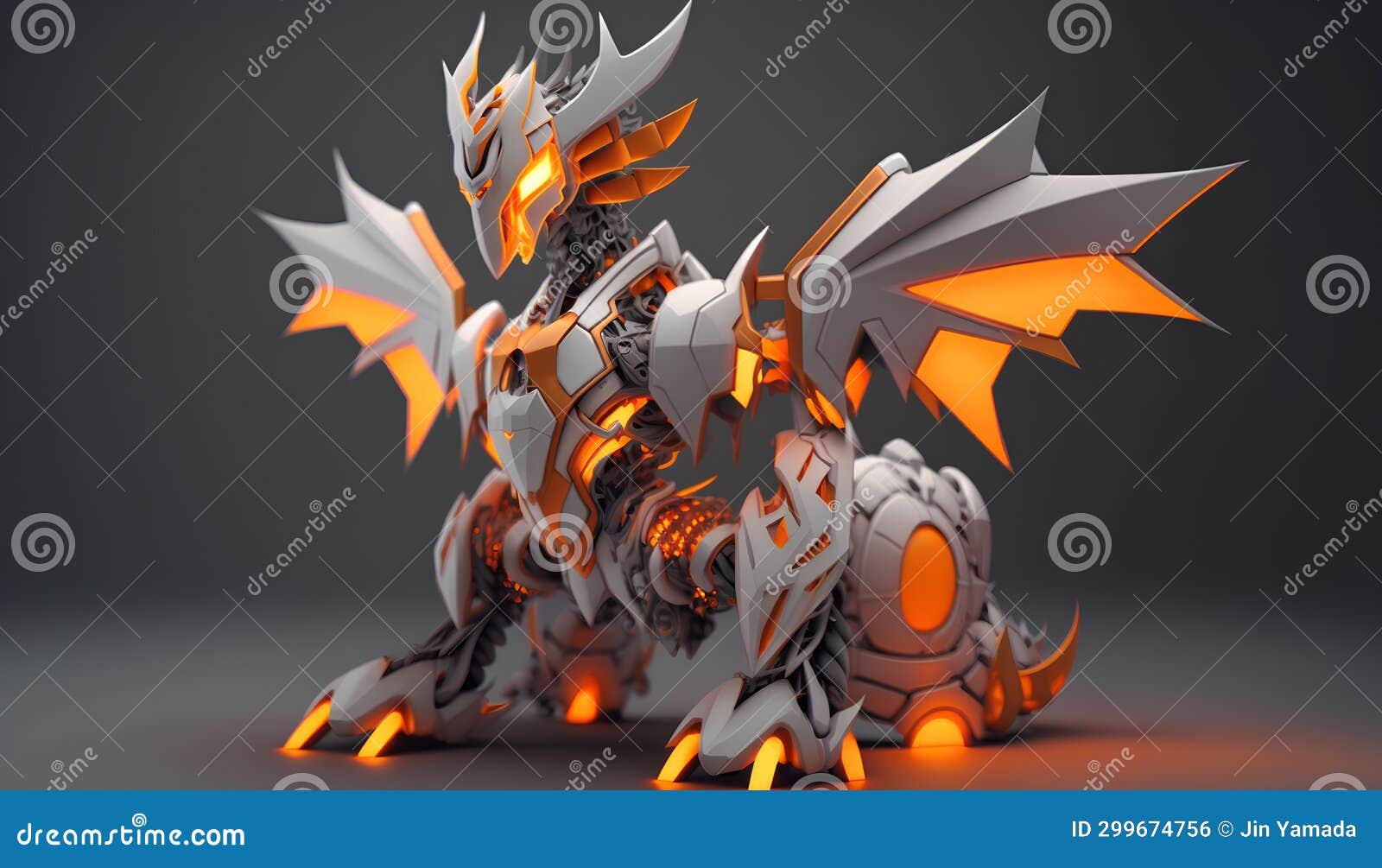 3d Render of Fantasy Dragon. 3d Illustration of Fantasy Dragon Stock ...