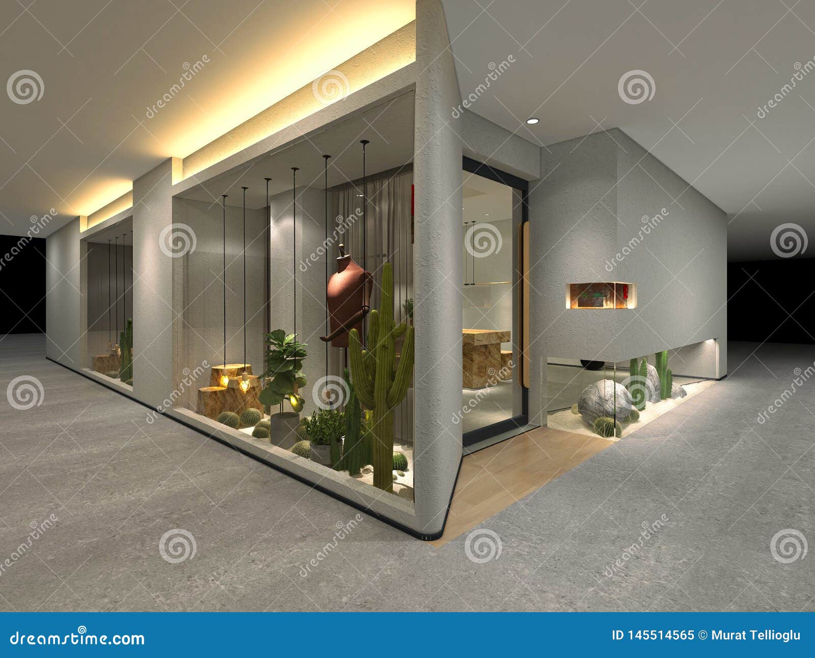 3d render fashion shop stock illustration. Illustration of business ...