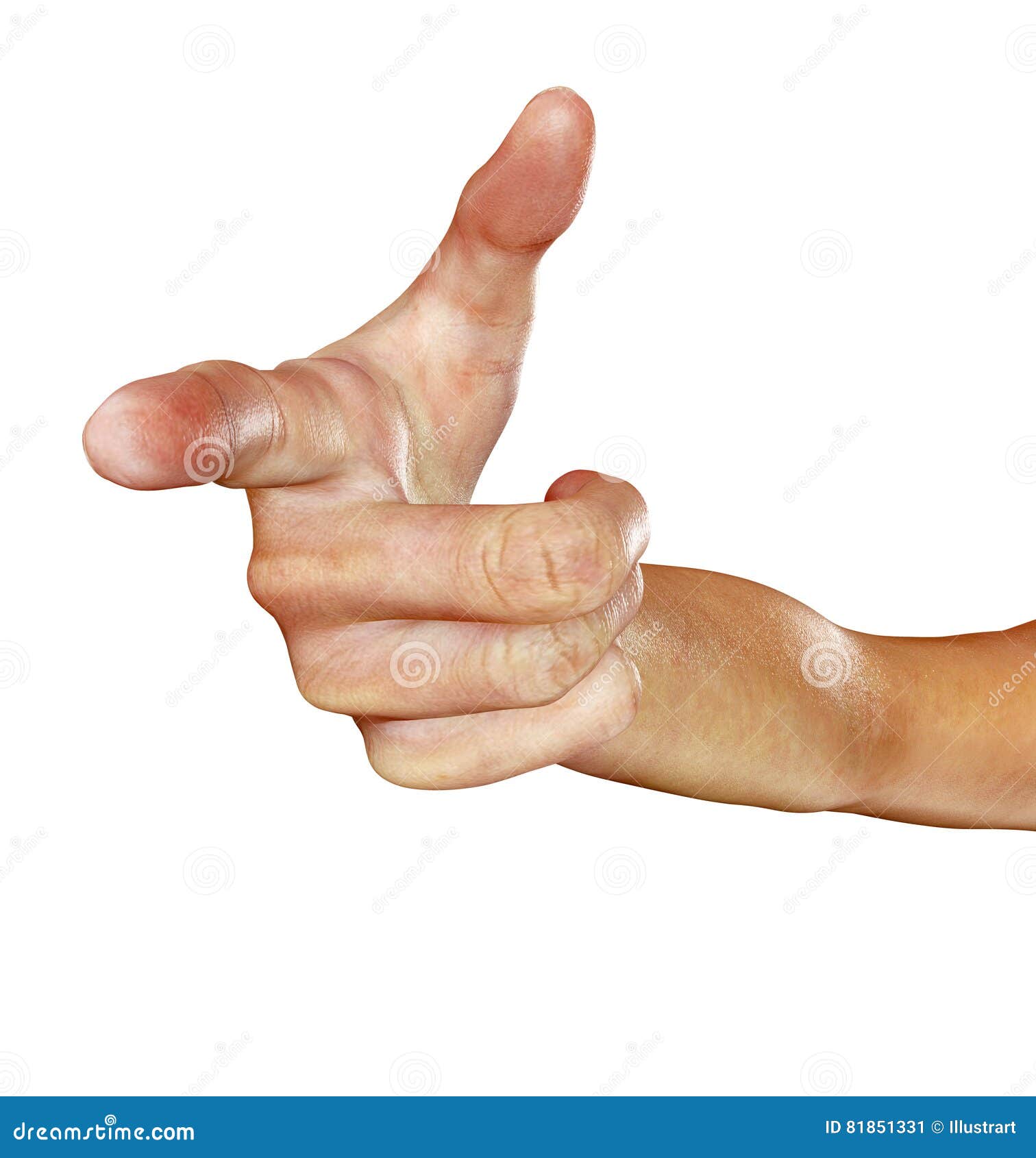 3d Render of a Female Hand Isolated on White Stock Illustration ...