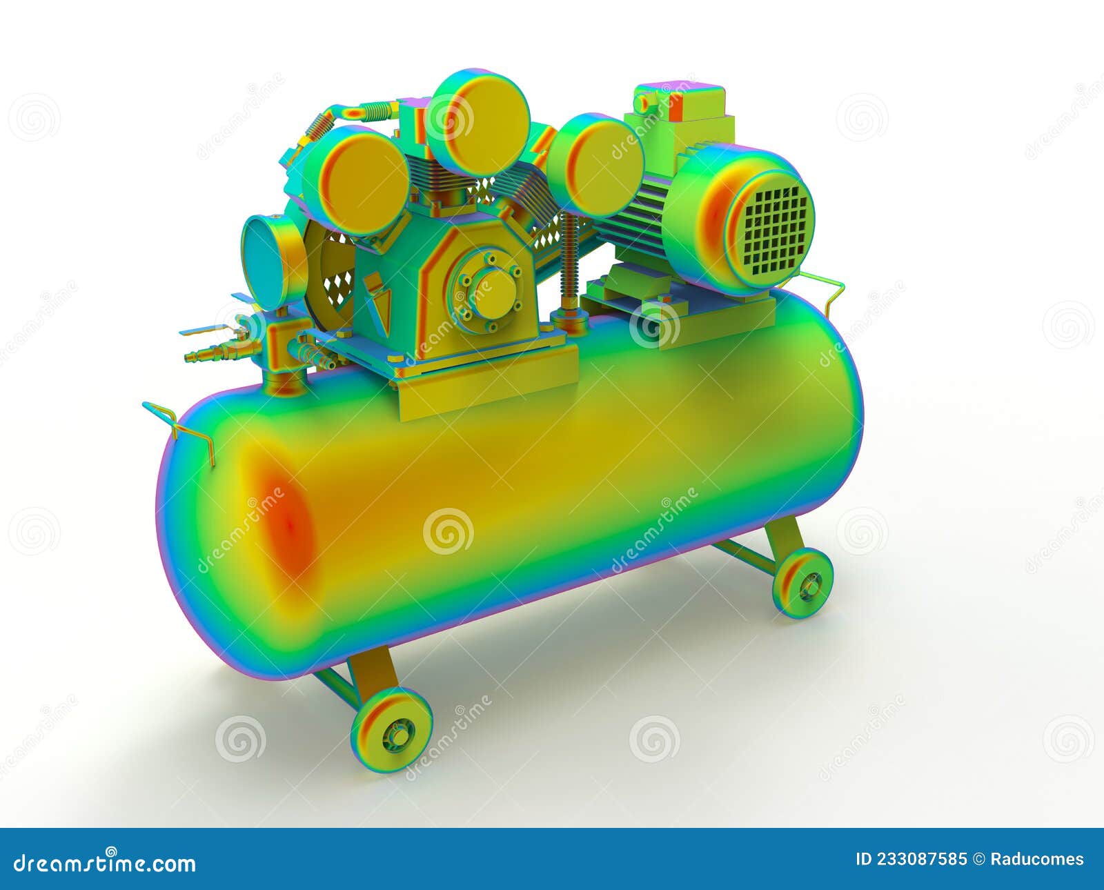 3D Render - Finite Element Analysis Of Two Cog Gears Royalty-Free ...