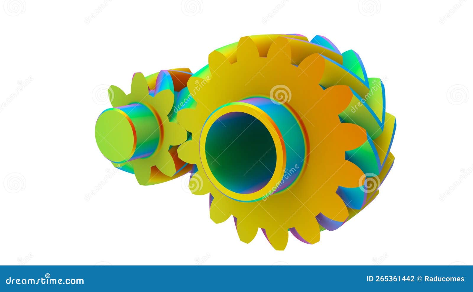 3D Render - Finite Element Analysis Of Gears Royalty-Free Illustration ...