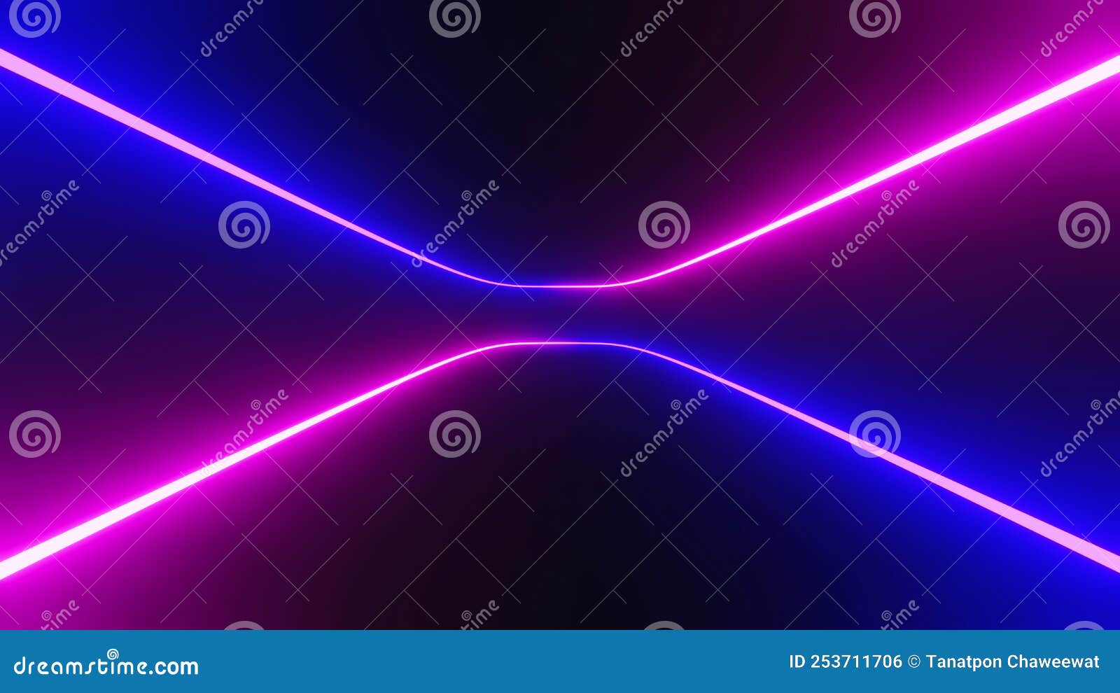 3d Render of Flash Neon and Light Glowing on Dark Scene. Speed Light ...