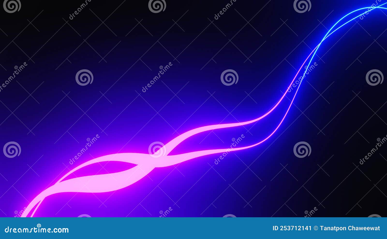 3d Render of Flash Neon and Light Glowing on Dark Scene. Speed Light ...