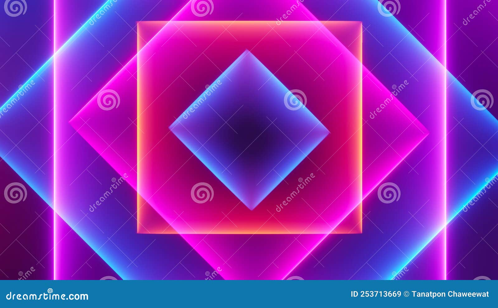 3d Render of Flash Neon and Light Glowing on Dark Scene. Speed Light ...