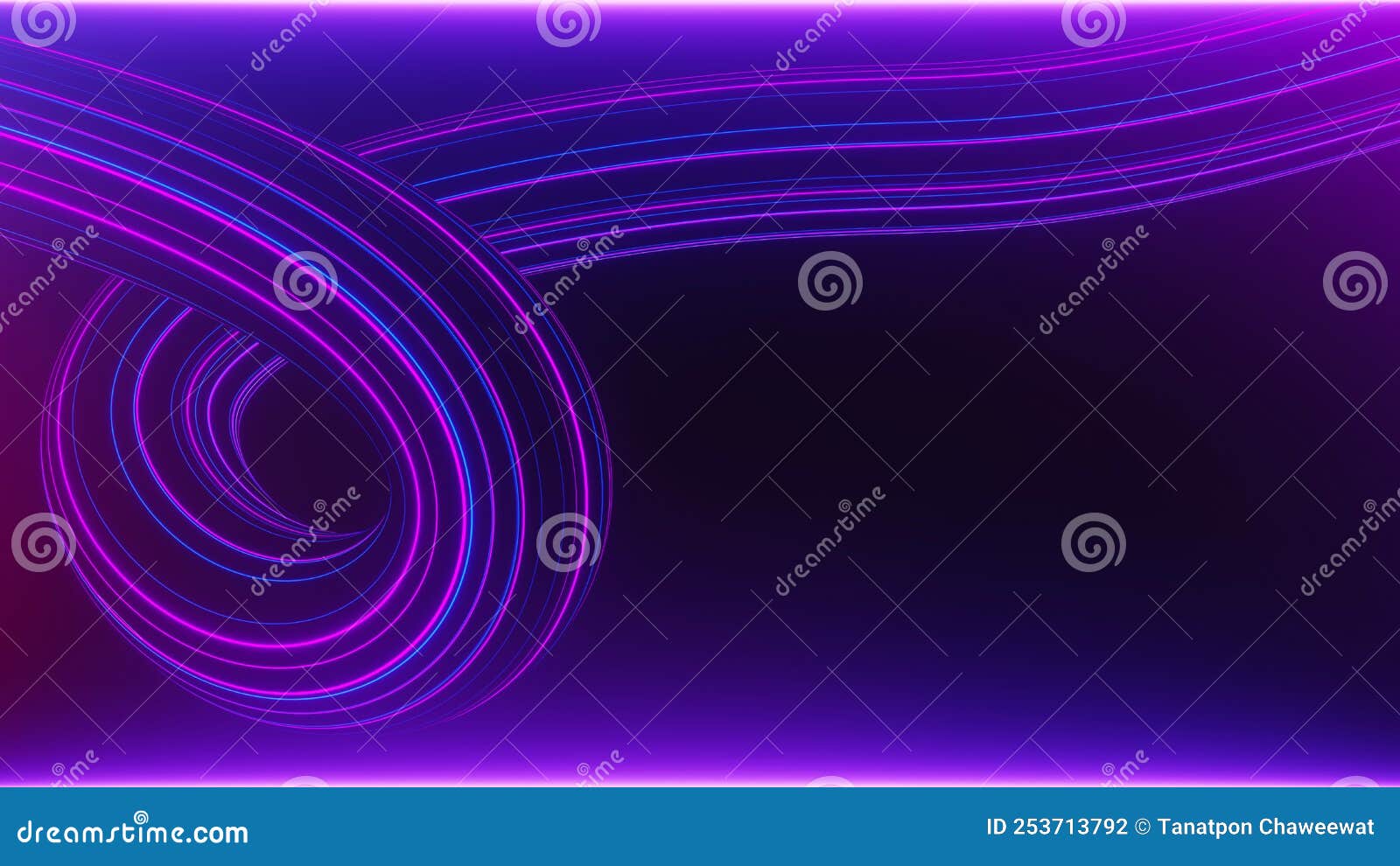 3d Render of Flash Neon and Light Glowing on Dark Scene. Speed Light ...