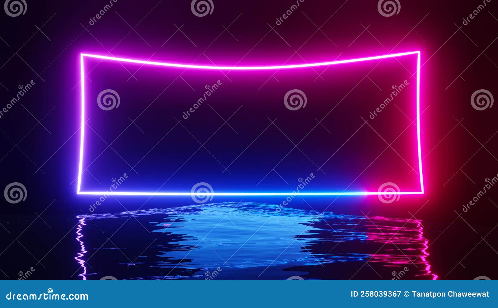 3d Render of Flash Neon and Light Glowing on Dark Scene. Speed Light ...