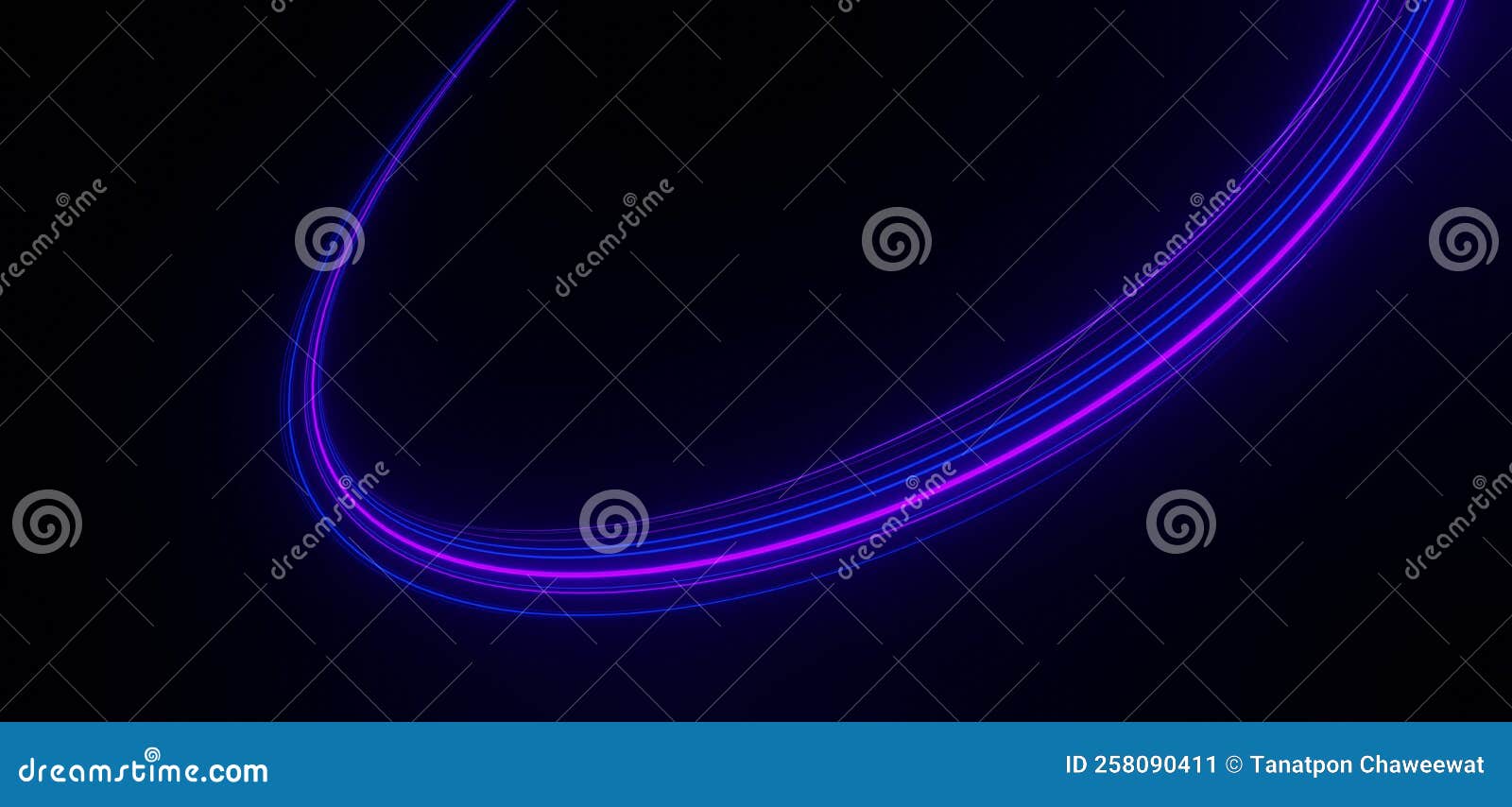 3d Render of Flash Neon and Light Glowing on Dark Scene. Speed Light ...