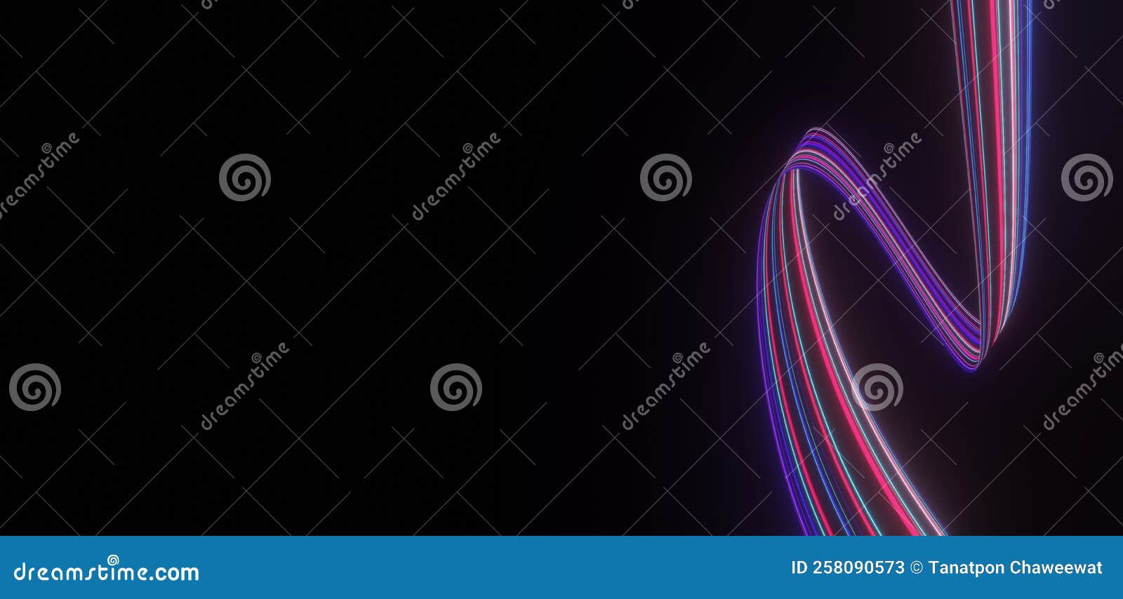 3d Render of Flash Neon and Light Glowing on Dark Scene. Speed Light ...