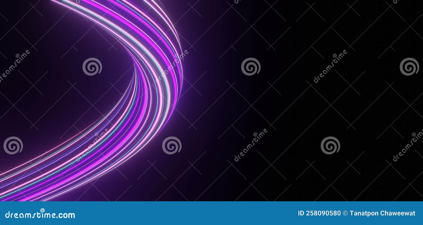 3d Render of Flash Neon and Light Glowing on Dark Scene. Speed Light ...