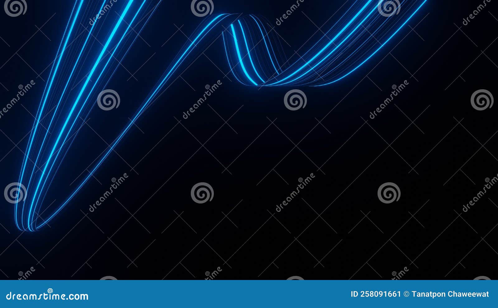 3d Render of Flash Neon and Light Glowing on Dark Scene. Speed Light ...