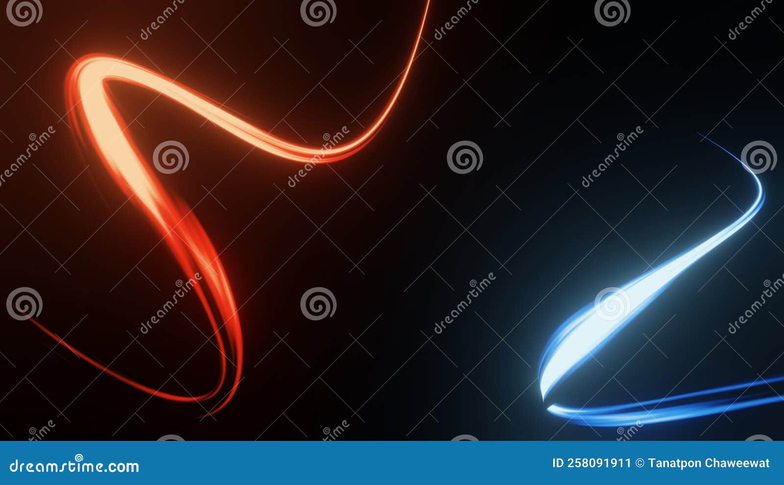 3d Render of Flash Neon and Light Glowing on Dark Scene. Speed Light ...