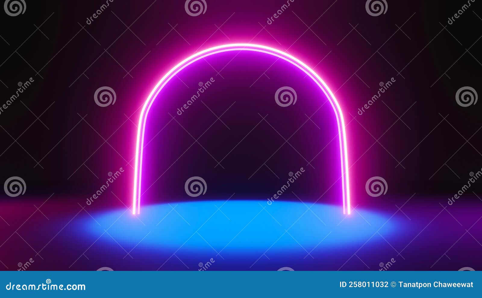 3d Render of Flash Neon and Light Glowing on Dark Scene. Speed Light ...