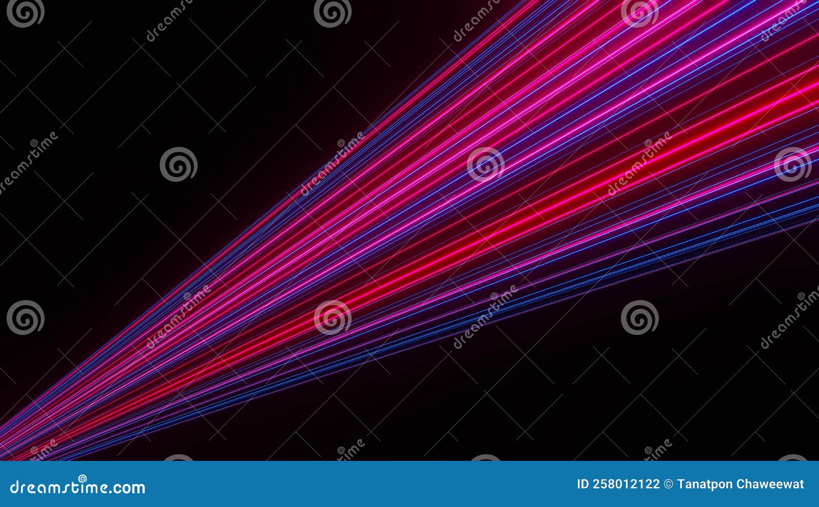 3d Render of Flash Neon and Light Glowing on Dark Scene. Speed Light ...
