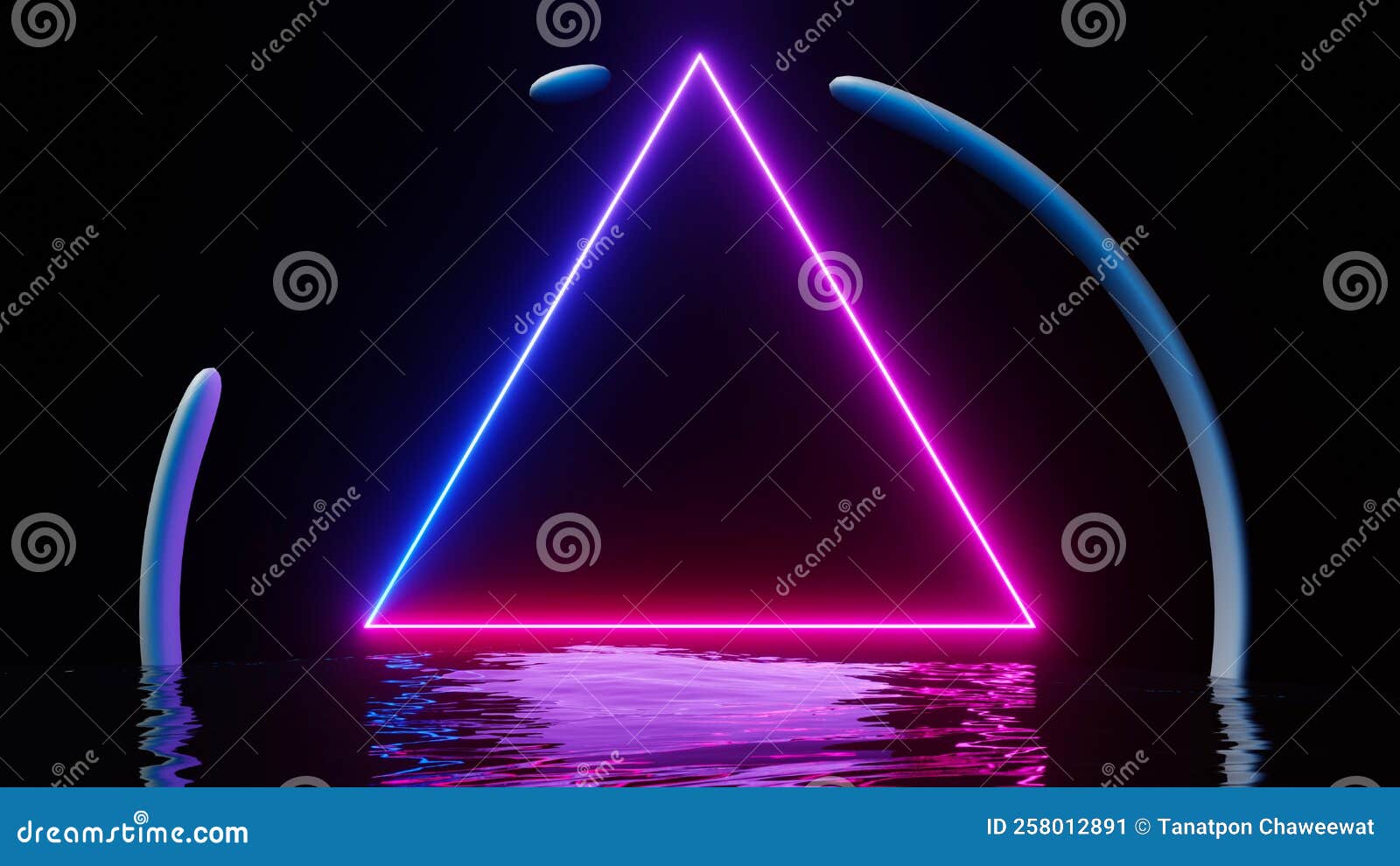 3d Render of Flash Neon and Light Glowing on Dark Scene. Speed Light ...