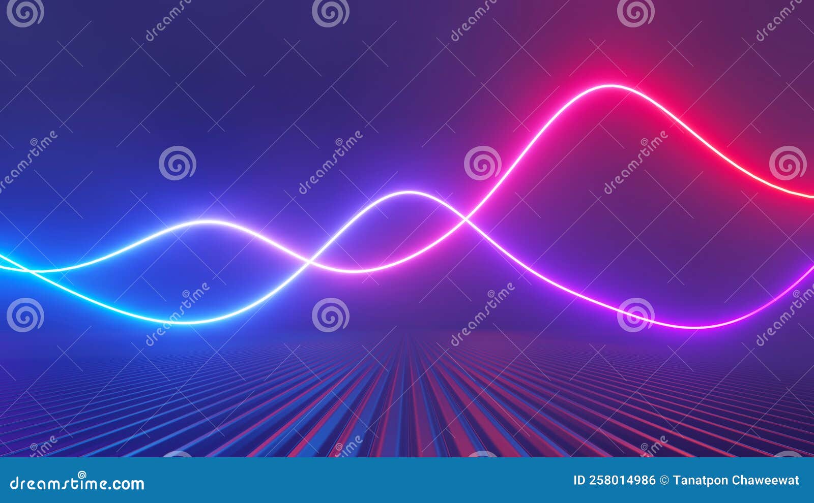 3d Render of Flash Neon and Light Glowing on Dark Scene. Speed Light ...