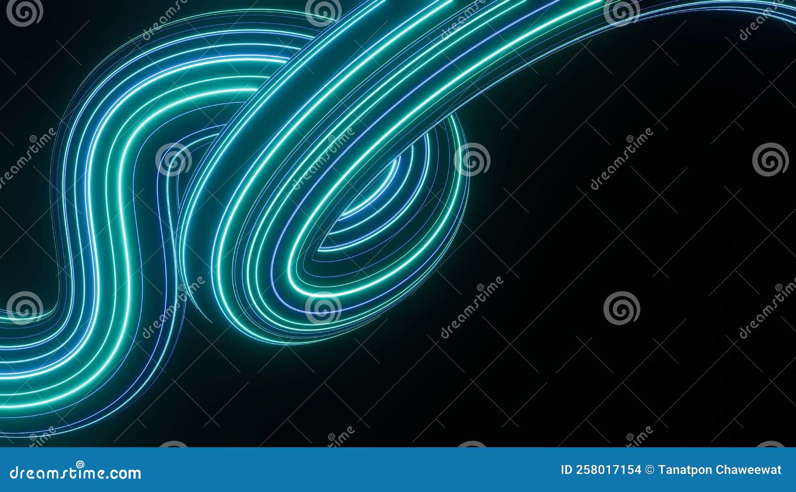 3d Render of Flash Neon and Light Glowing on Dark Scene. Speed Light ...