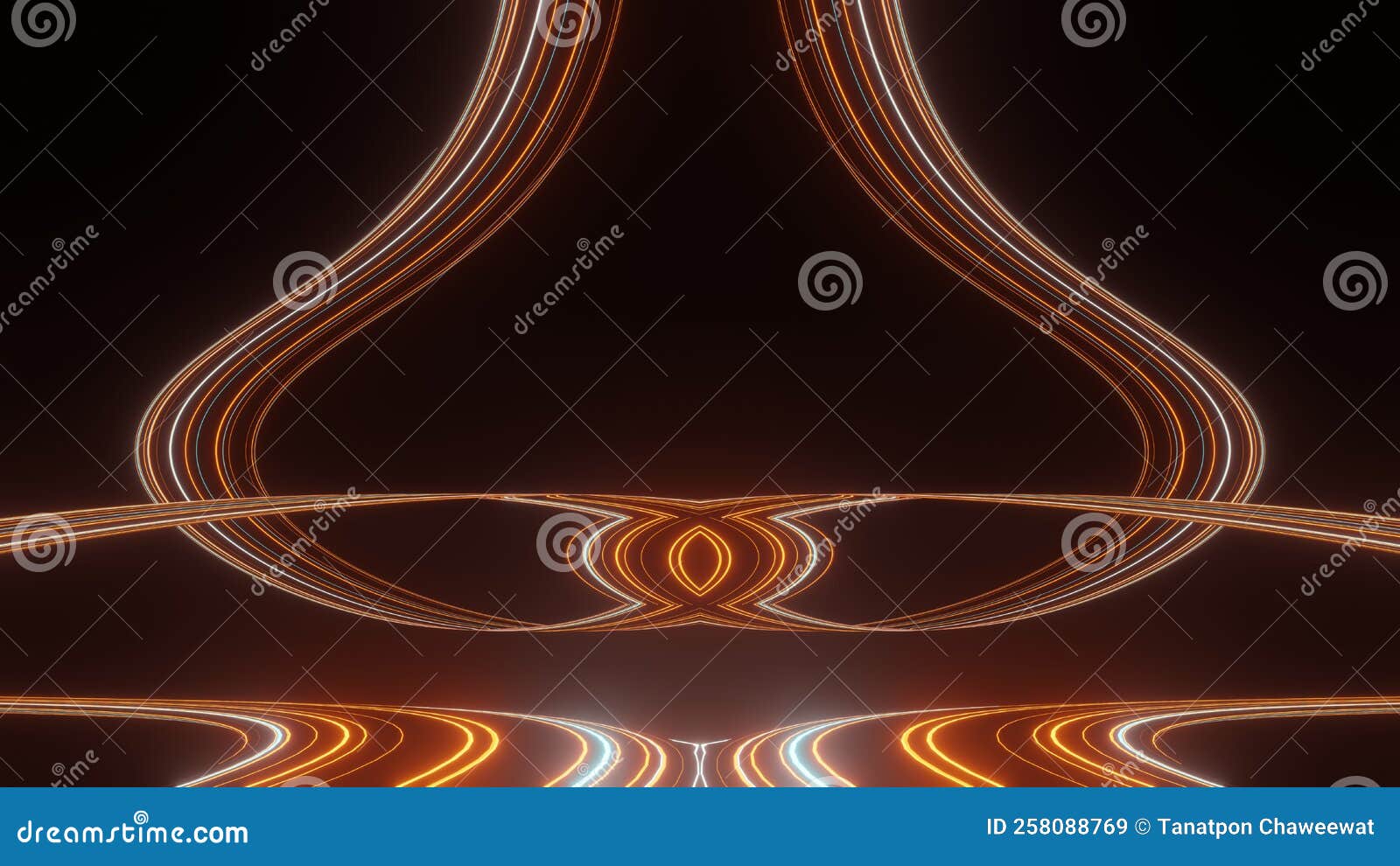 3d Render of Flash Neon and Light Glowing on Dark Scene. Speed Light ...
