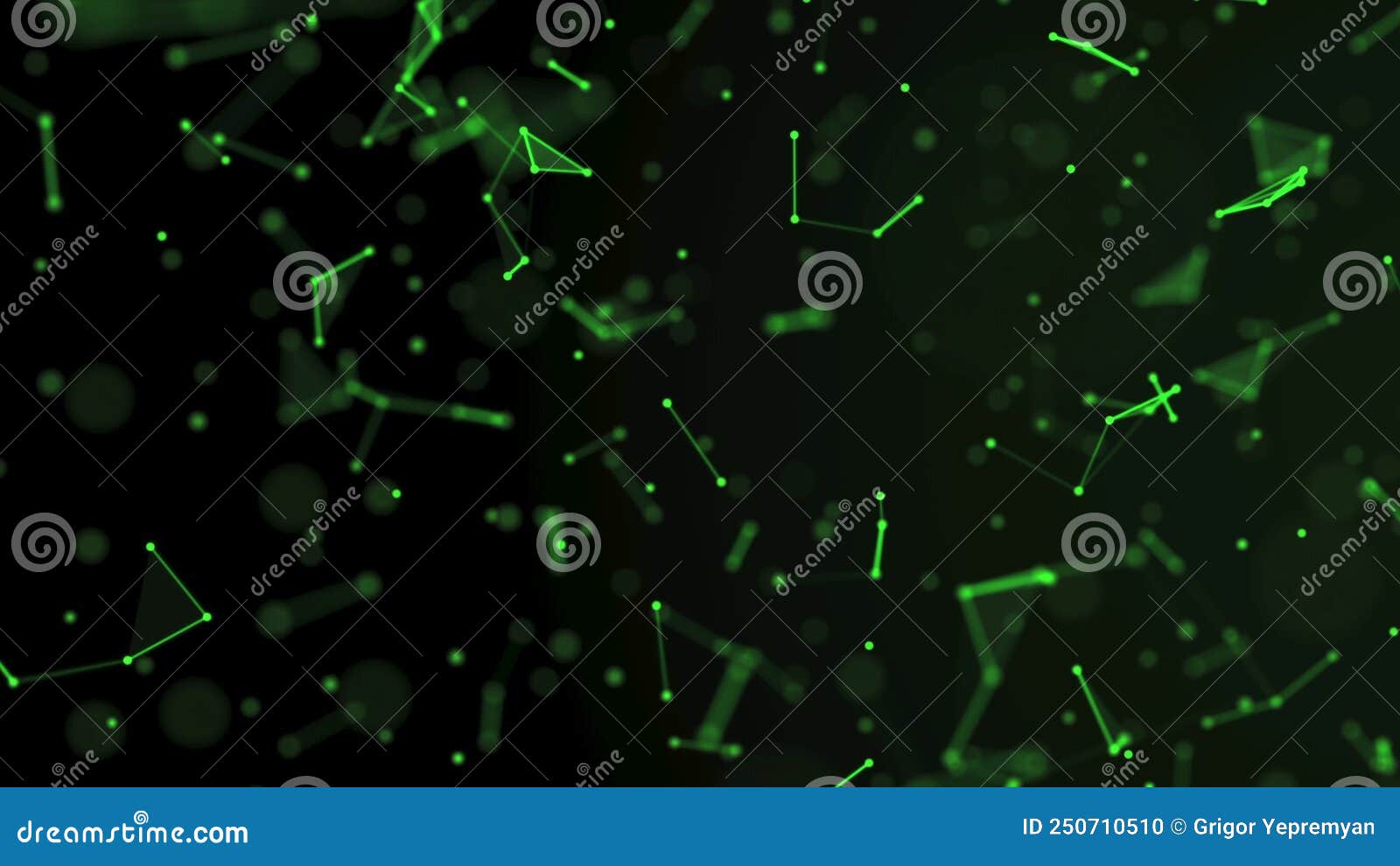 3D Render of Floating Green Constellations on a Blue Background Stock ...