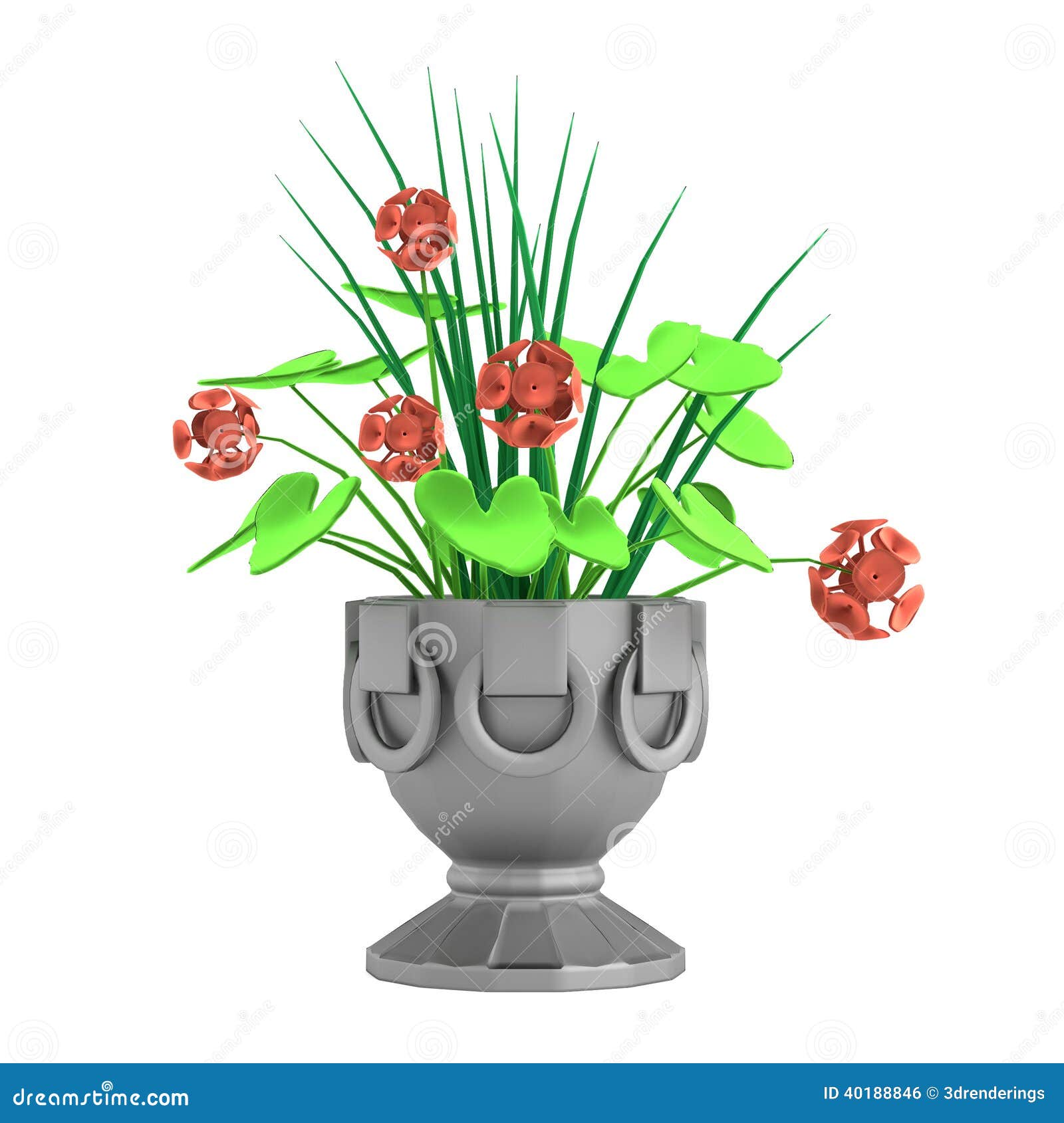 3d render of flower stock illustration. Illustration of graphics - 40188846