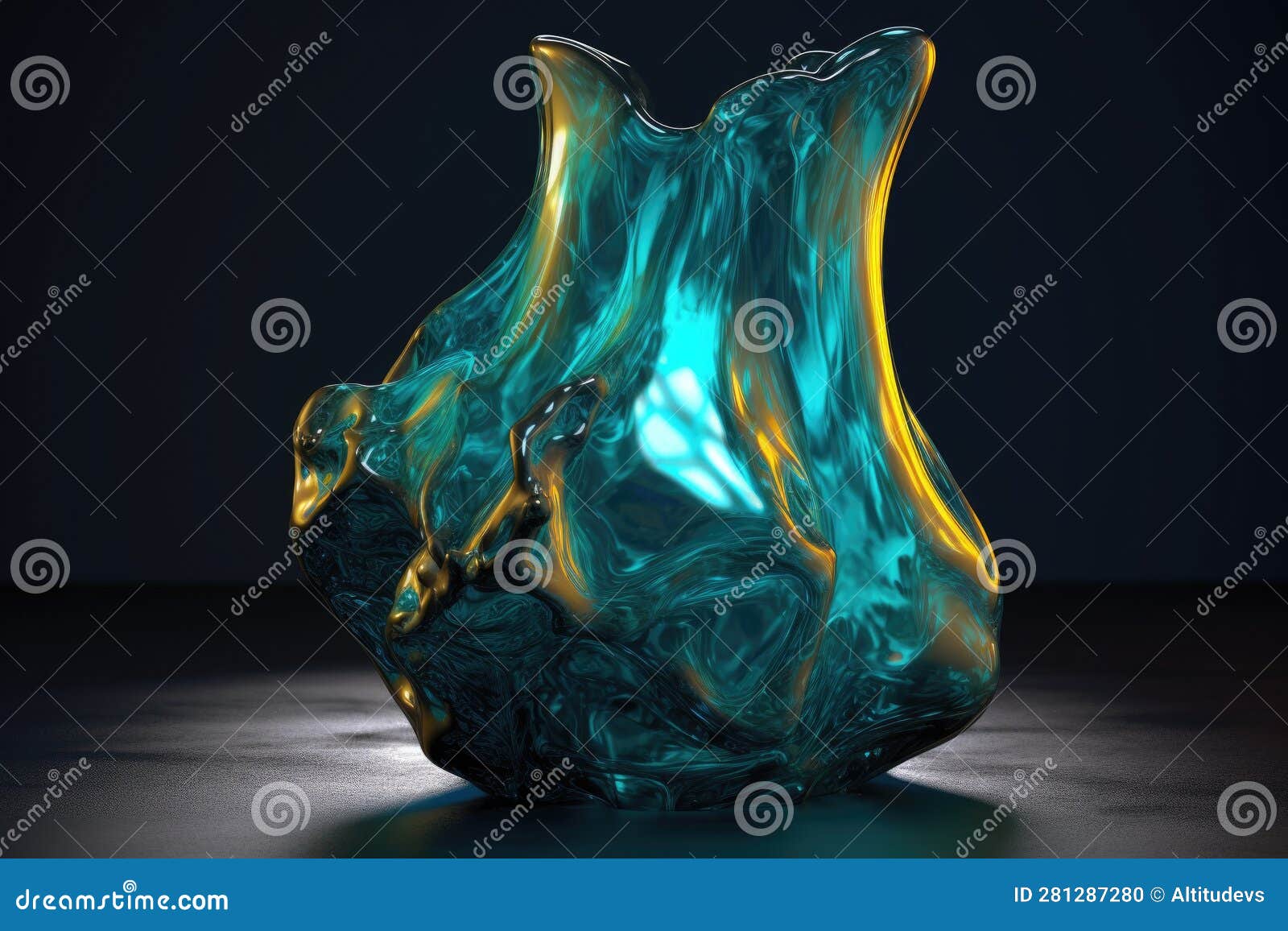 3d Render of Flowing Glass Art Texture Stock Illustration ...