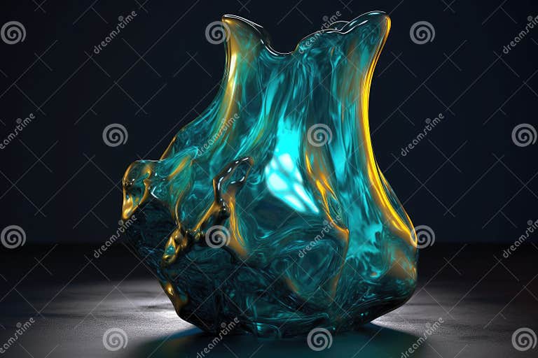 3d Render of Flowing Glass Art Texture Stock Illustration ...
