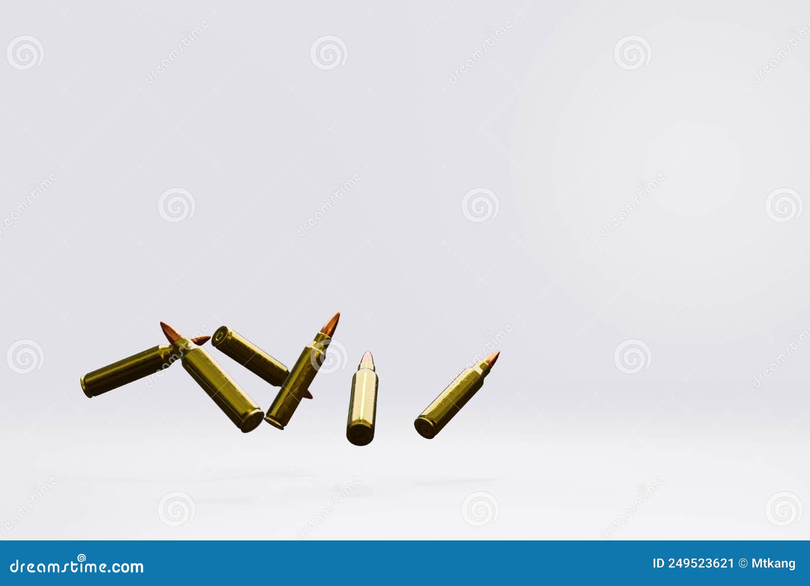 Rifle bullet 3d render stock illustration. Illustration of bullets ...