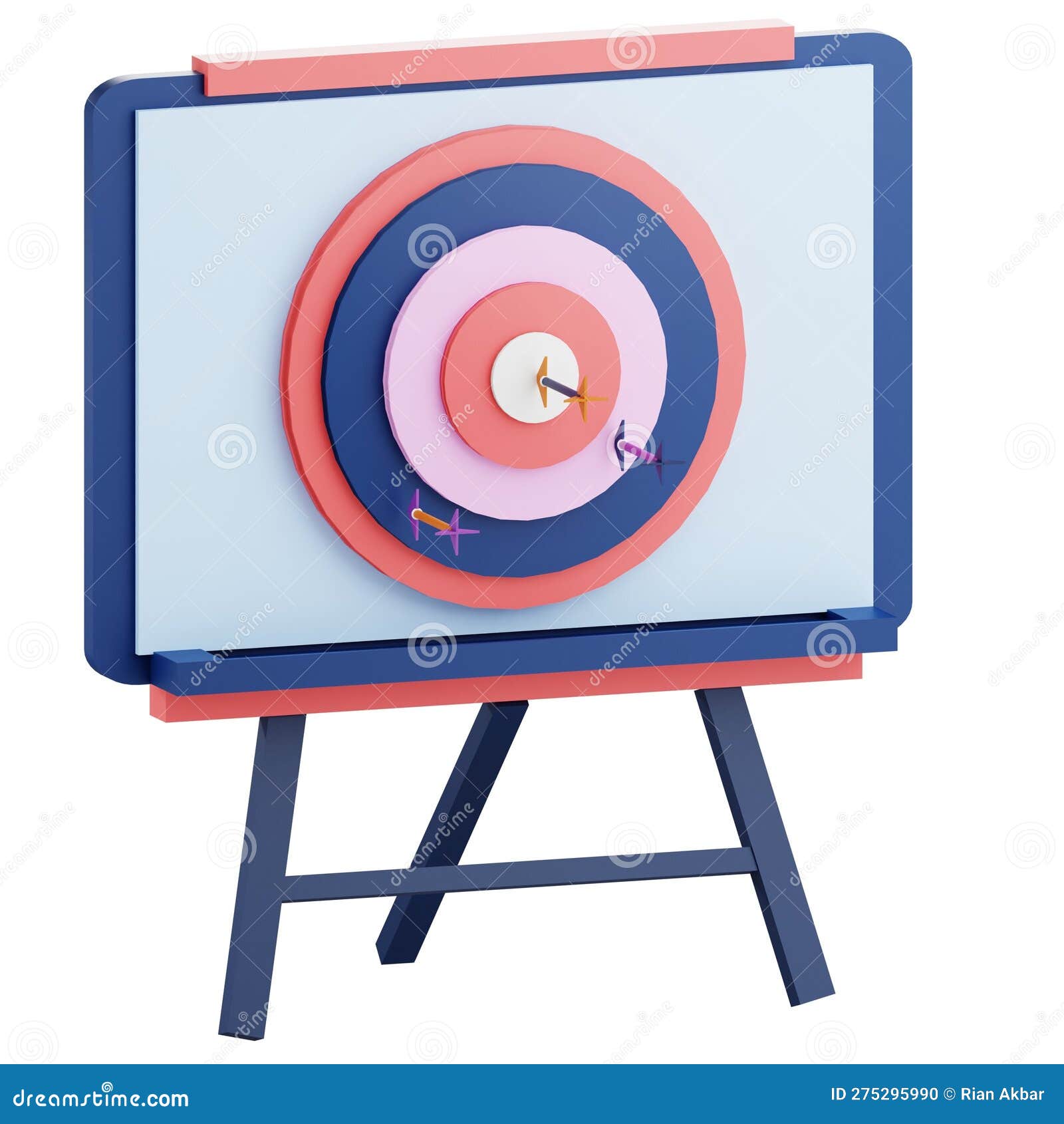 3d Render Focus on Target Presentation Stock Illustration ...