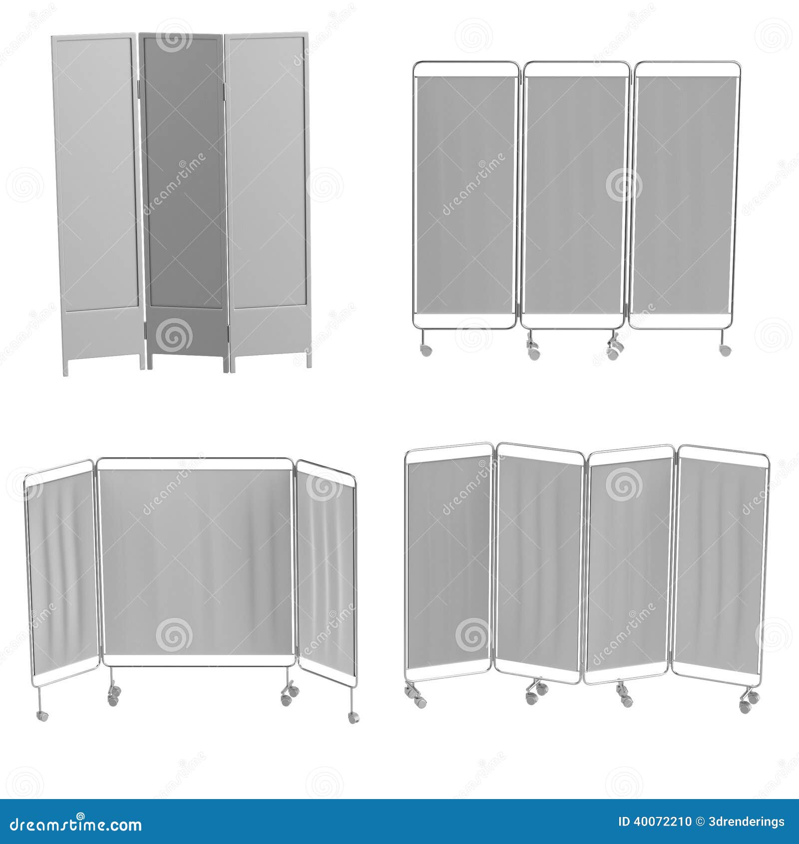 3d Render of Folding Screens Stock Illustration - Illustration of ...