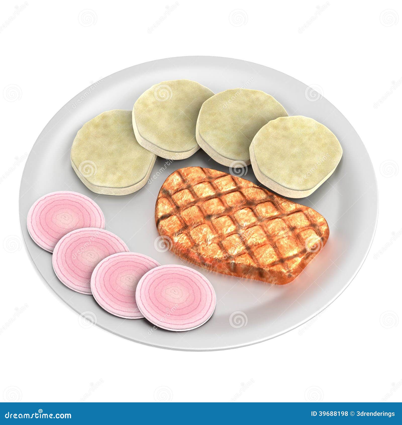 3d render of food stock illustration. Illustration of realistic - 39688198