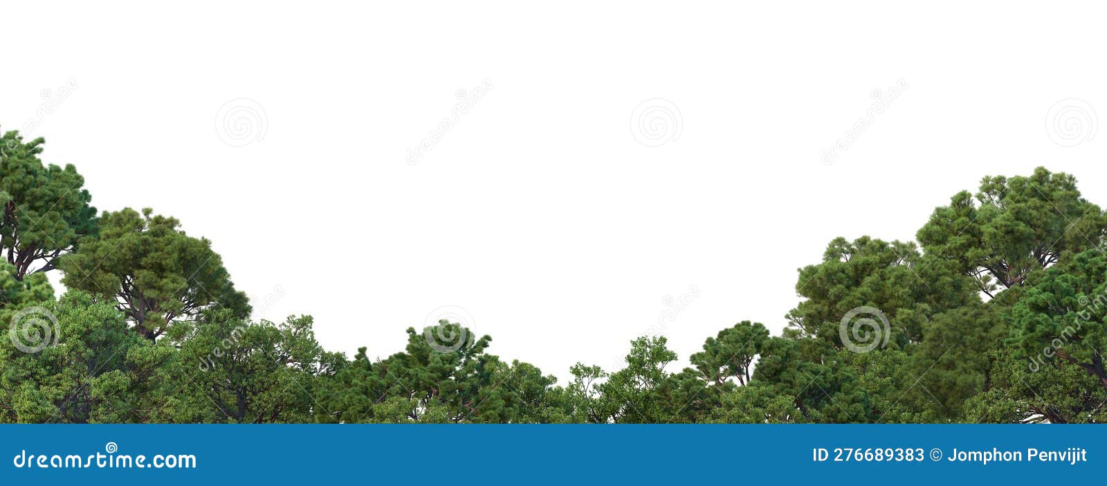 Foreground Tree and Plant on White Background Stock Illustration ...
