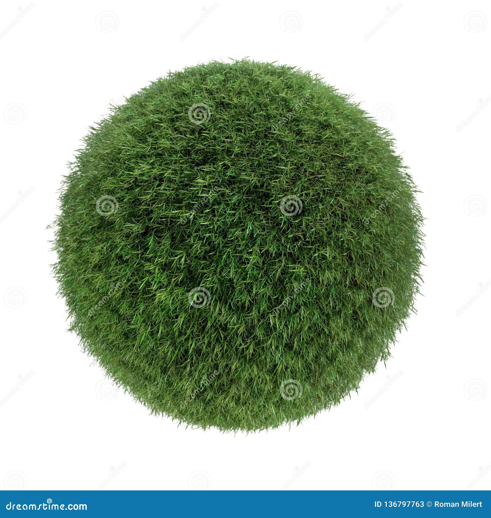 Grass covered sphere stock illustration. Illustration of isolated ...