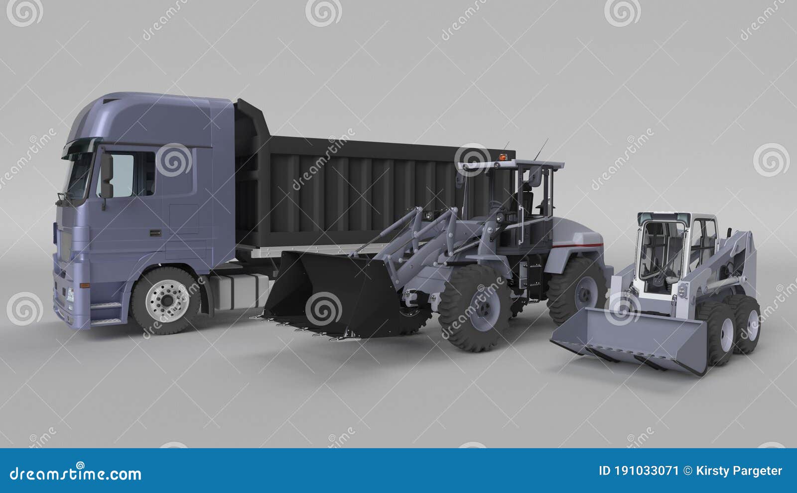 Front Loader Digger Isolated Stock Illustration - Illustration of large ...