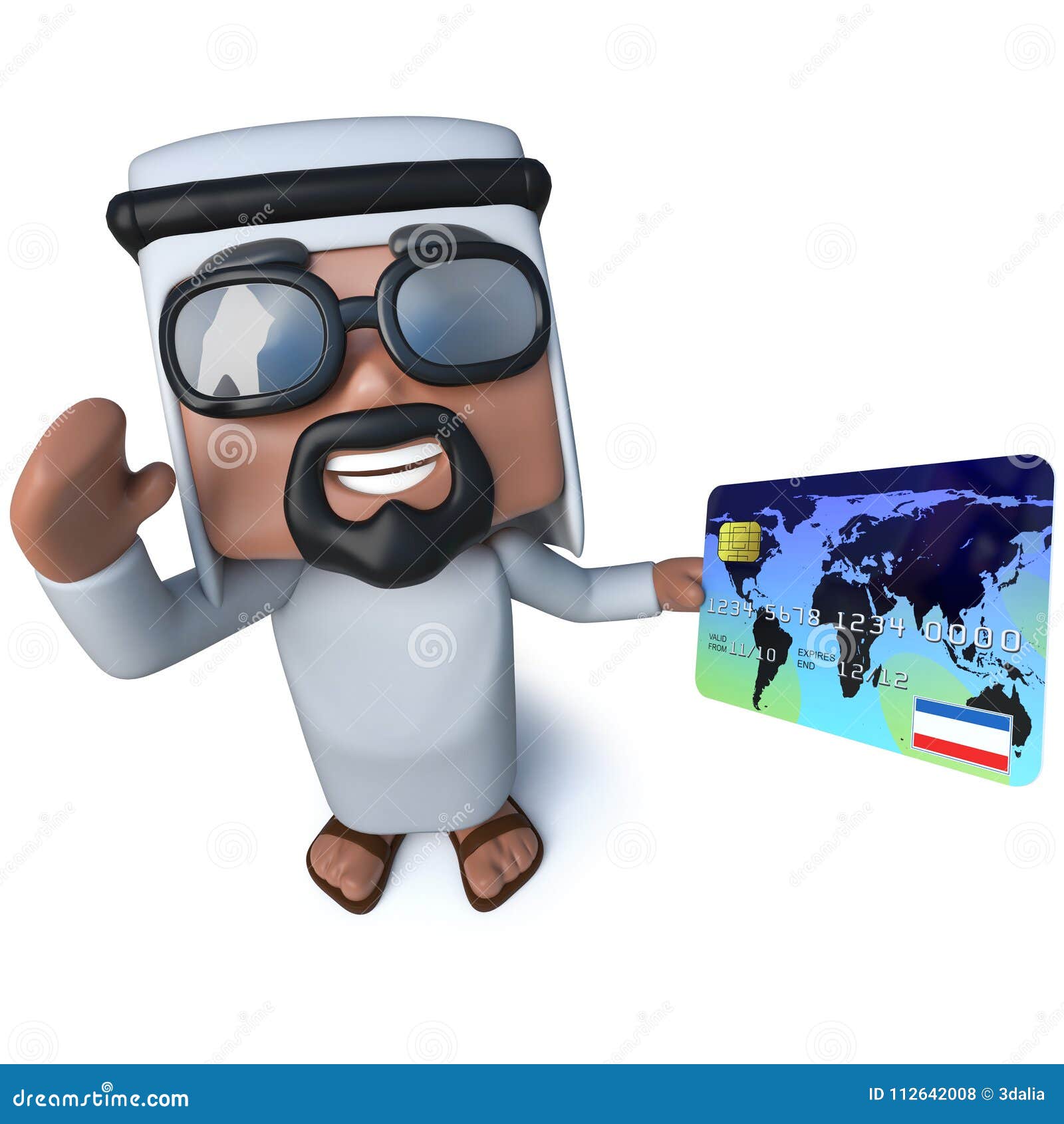 3d Funny Cartoon Arab Sheik Character Holding a Debit Card Stock ... 3d Funny Cartoon Arab Sheik Character Holding a Debit Card Stock ...