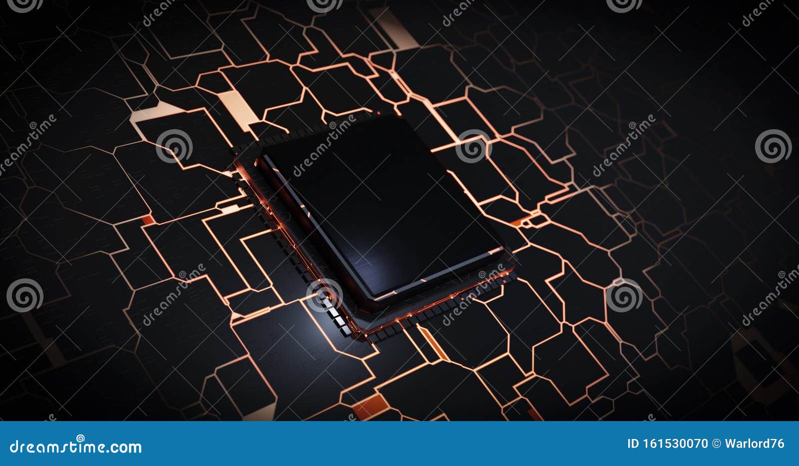 3d Render of a Futuristic Computing Device Stock Illustration ...