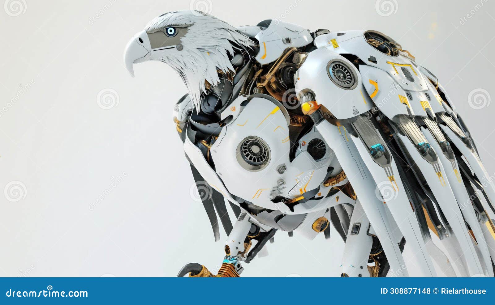 Futuristic Eagle Robot Design Stock Illustration - Illustration of ...