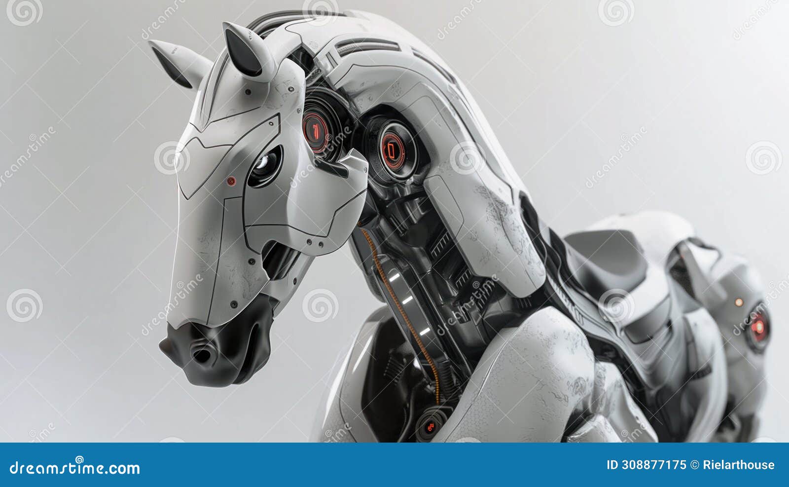 Futuristic Horse Robot Design Stock Illustration - Illustration of ...