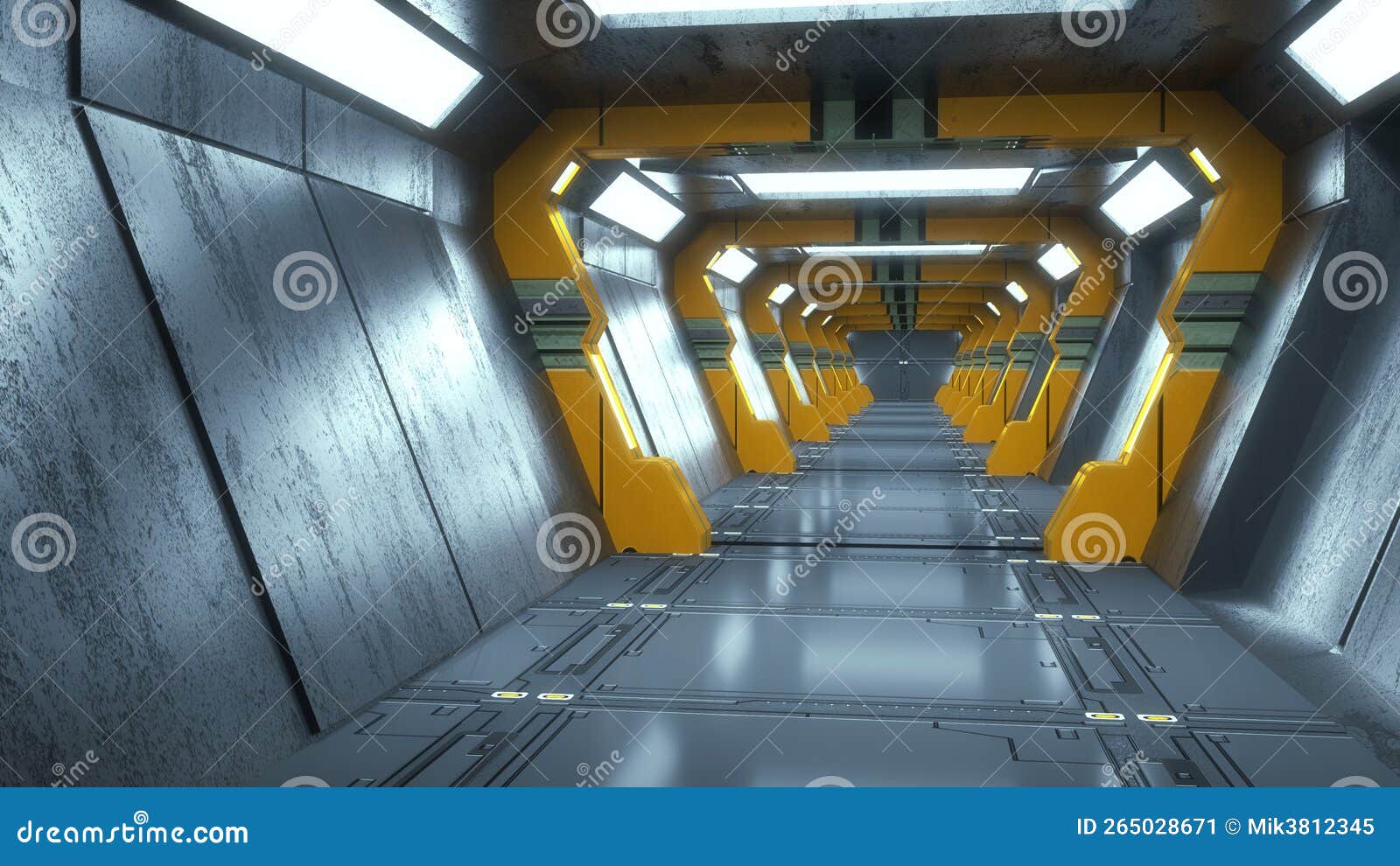 3d Render Futuristic Interior Jail Stock Image | CartoonDealer.com ...
