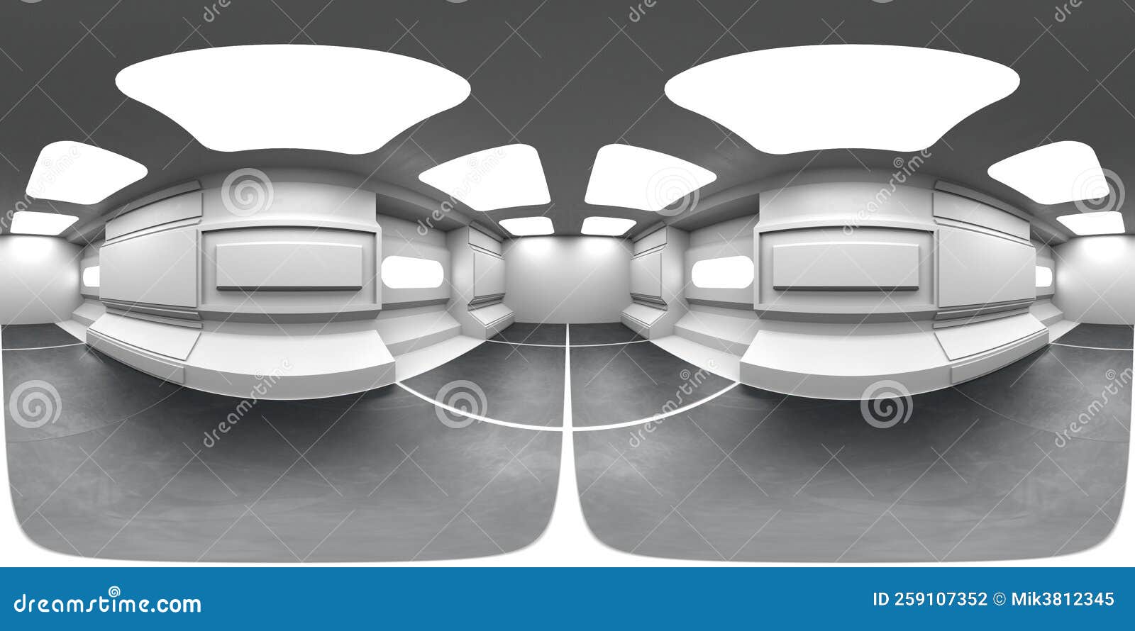 Futuristic panoramic HDRI stock illustration. Illustration of empty ...