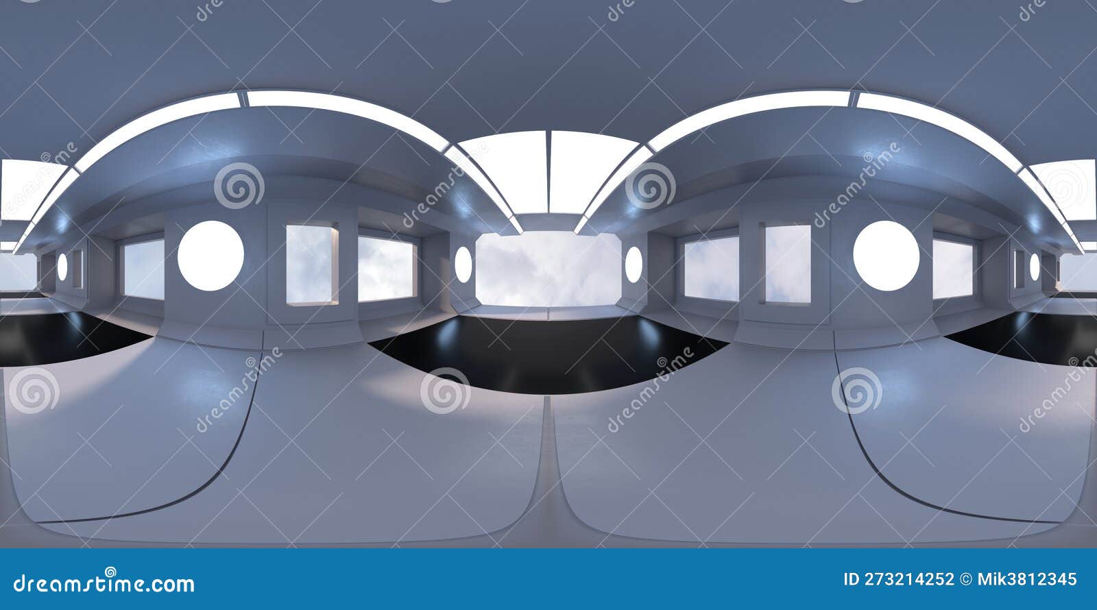 3d render. Futuristic HDRI stock illustration. Illustration of home ...