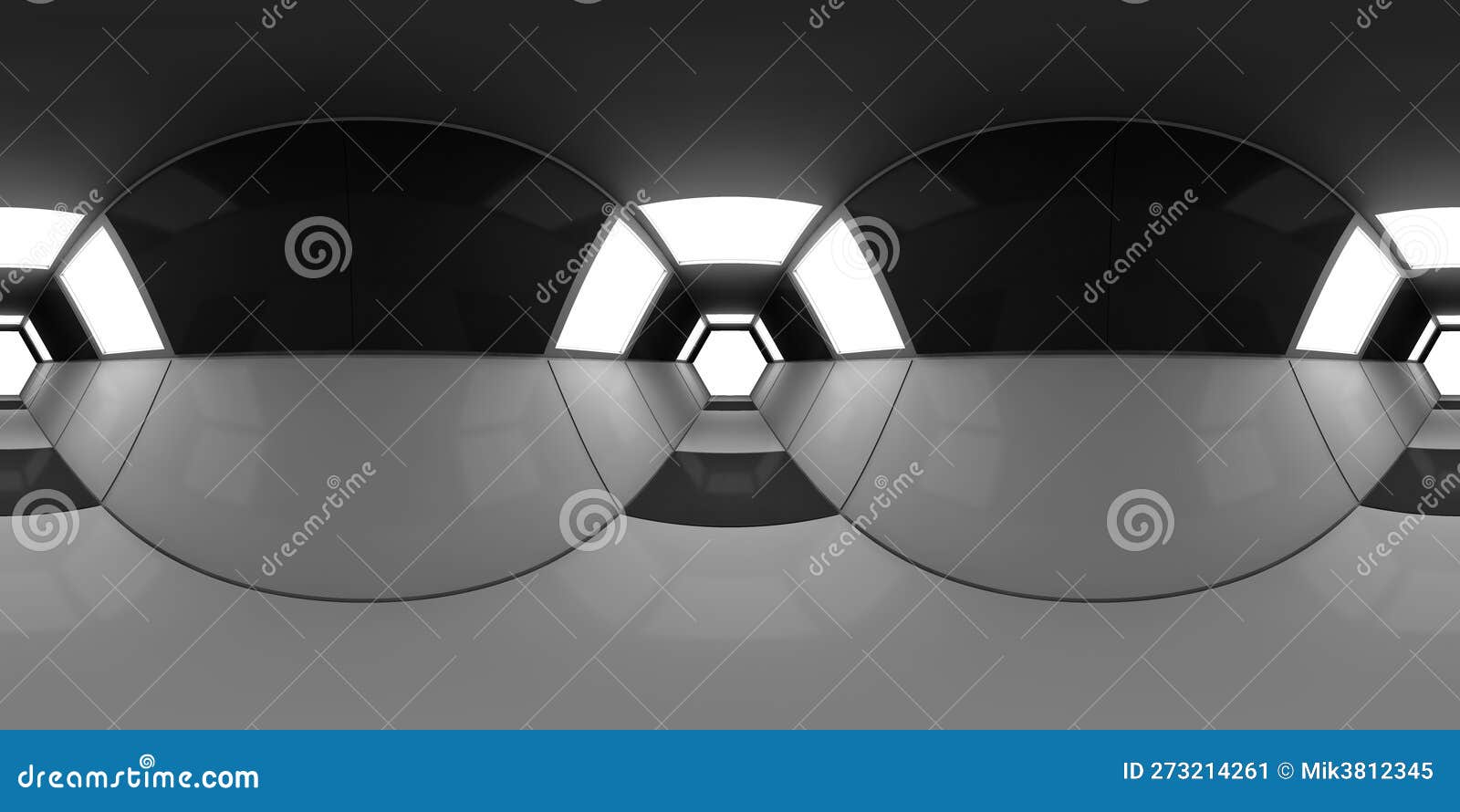 3d render. Futuristic HDRI stock illustration. Illustration of opening ...