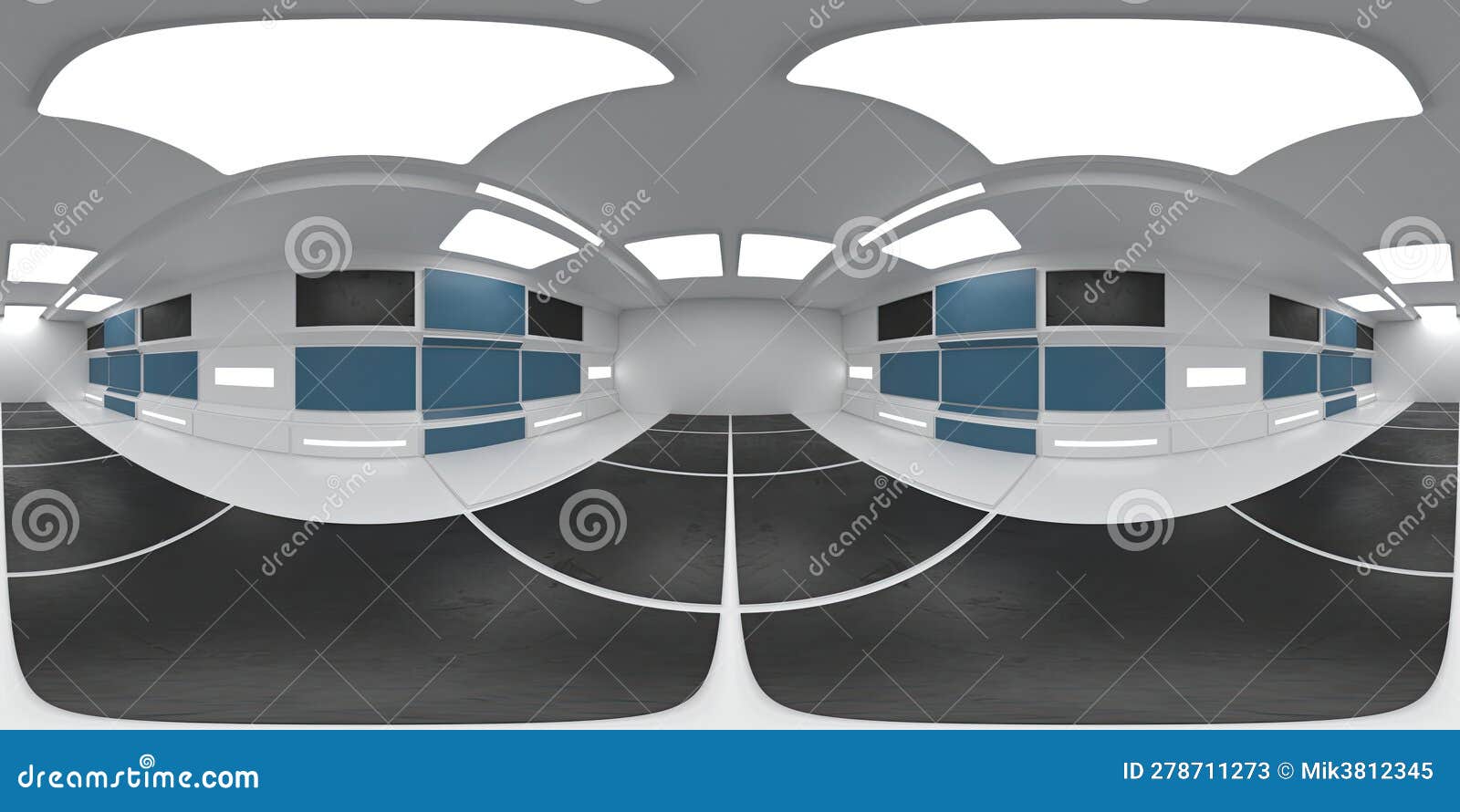 Futuristic panoramic HDRI stock illustration. Illustration of light ...