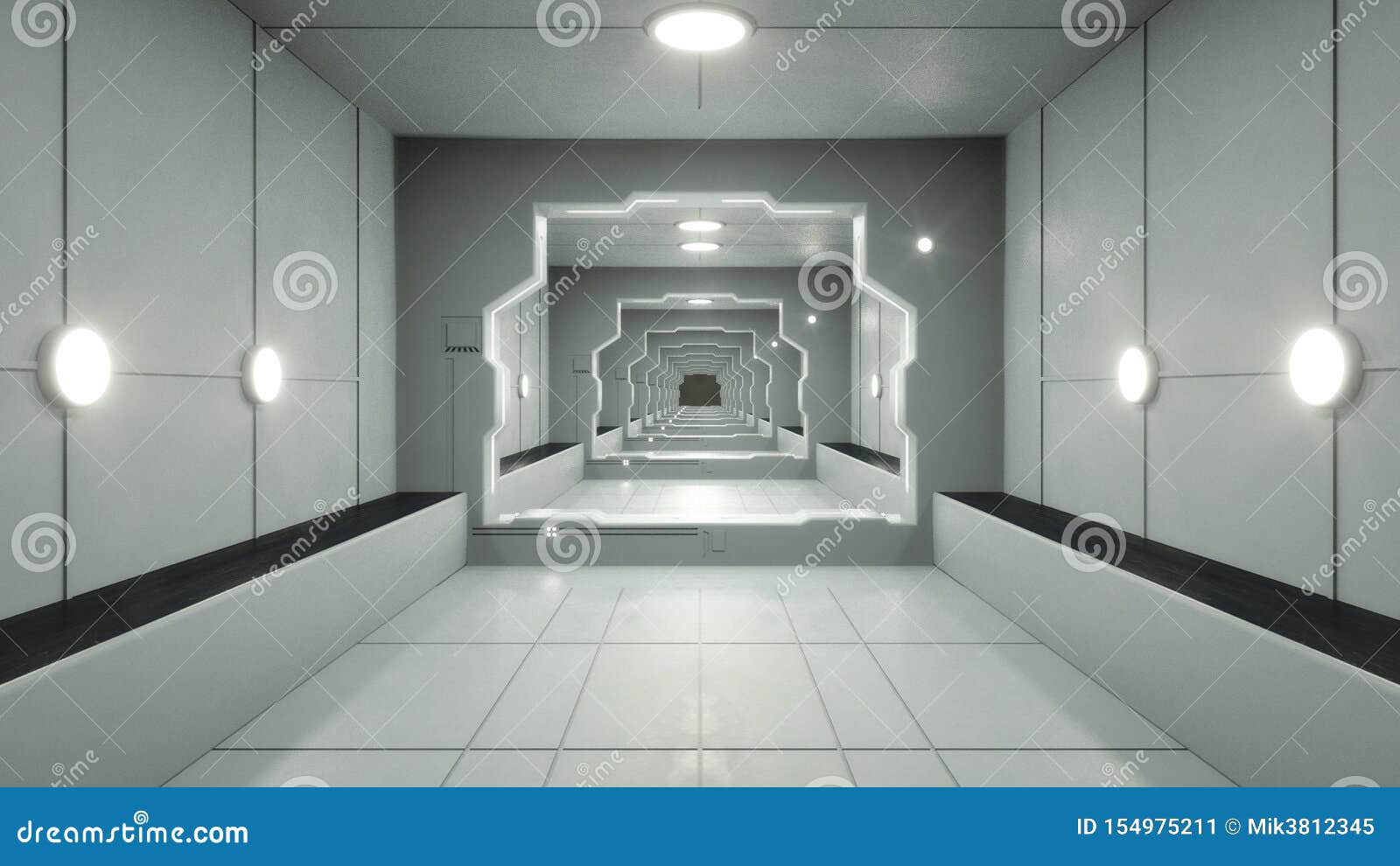 Futuristic Hallway Interior Concept Design Stock Illustrations – 1,990 ...