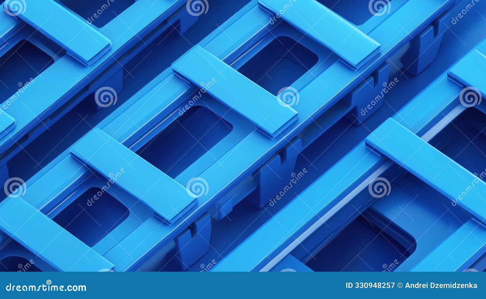 3D Render Of A Futuristic, Sci-fi Background With Blue Tech Hardware ...