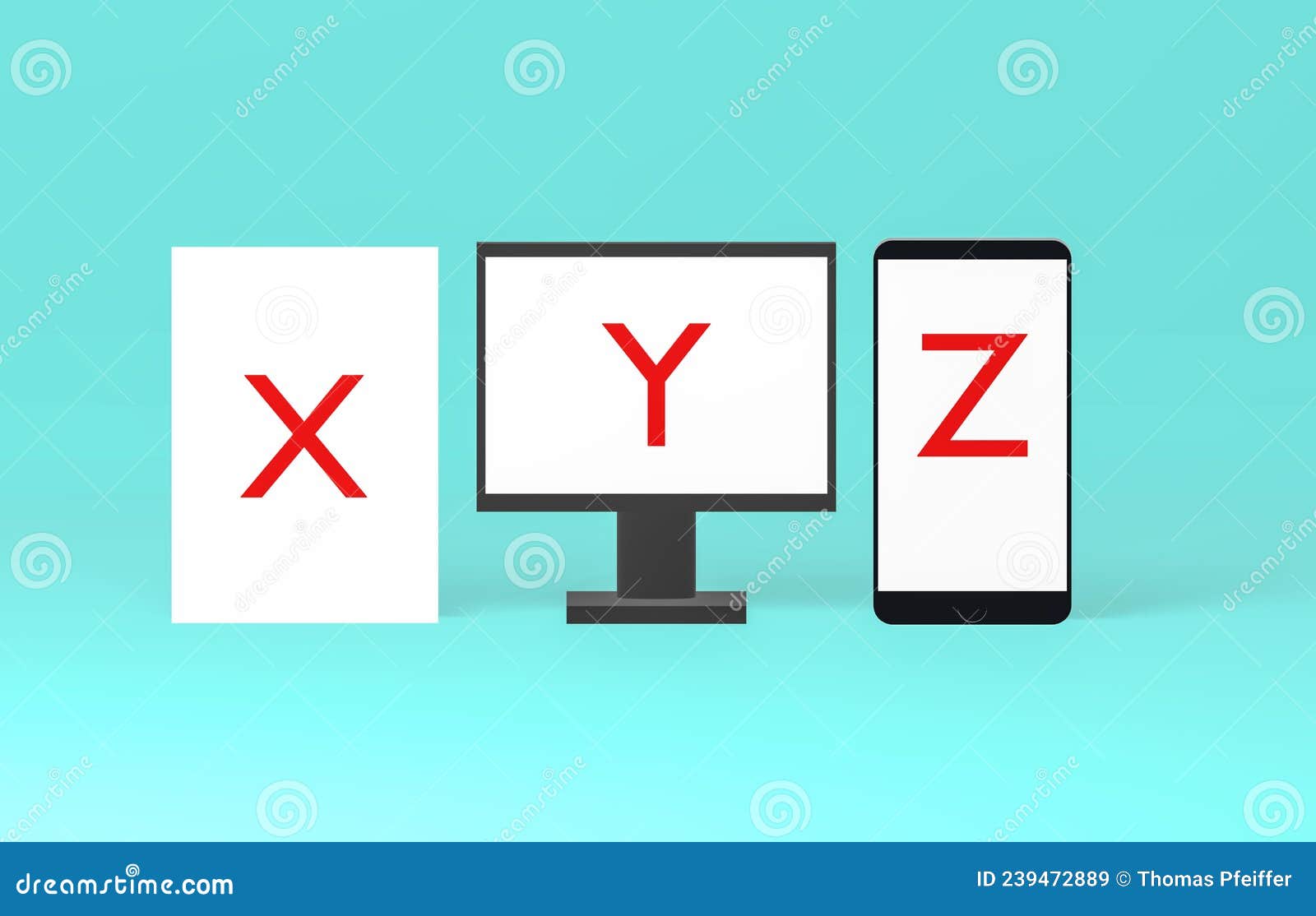 Generation Z 3D Render Illustration Stock Illustration - Illustration ...