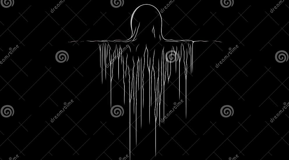 3d Render Geometric Shape , Horror Background Stock Illustration ...