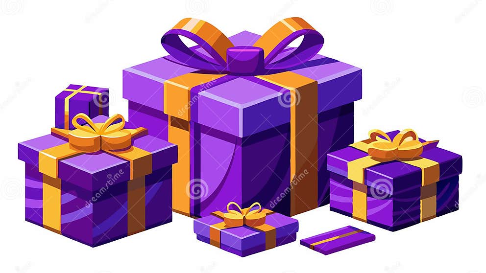 3d Render Gift Boxes Opening Animation, Closed and Open Purple Present ...